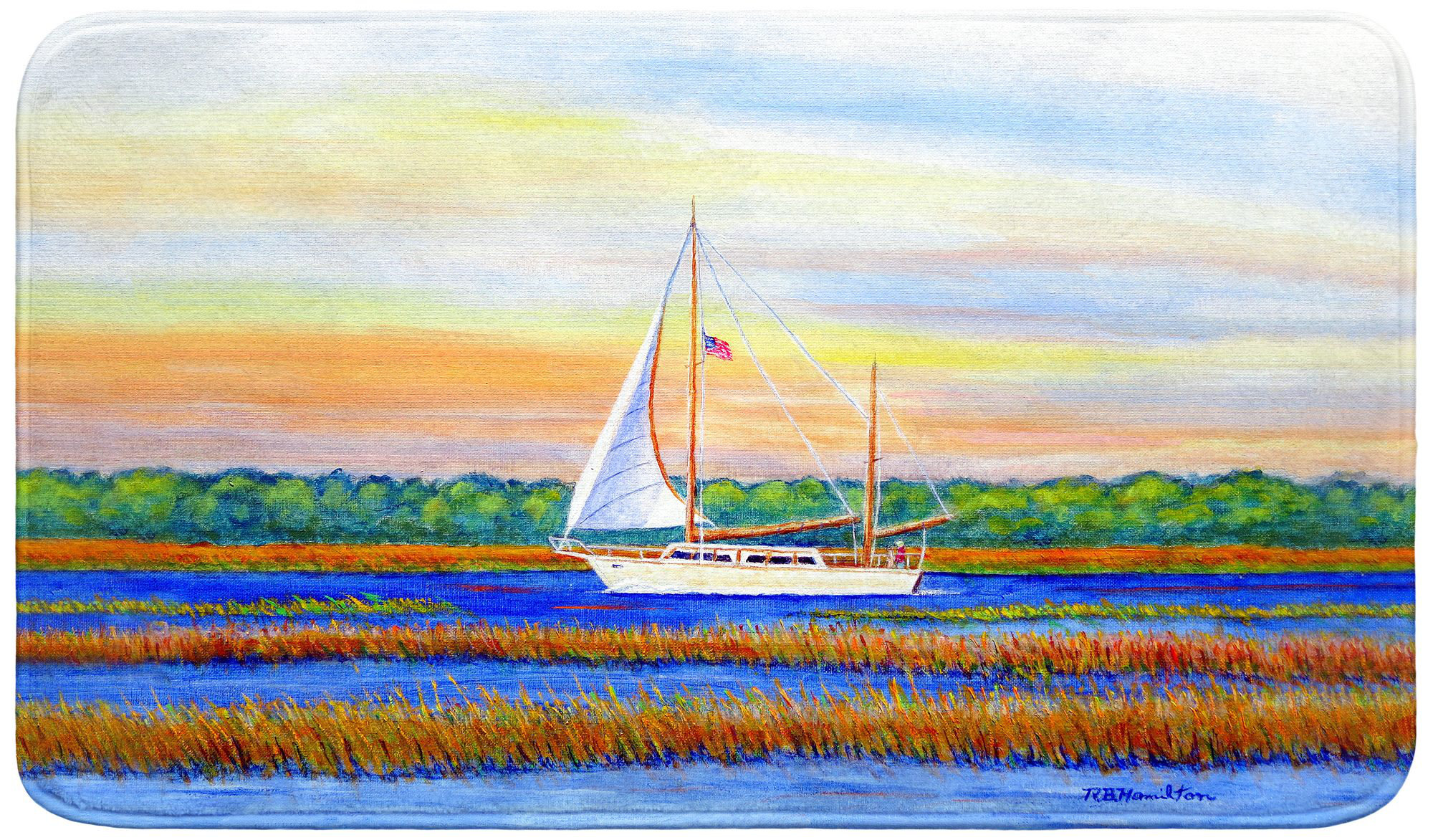 Dovecove Marsh Sailing Bath Mat - Wayfair Canada