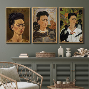 wall26 " Inspired By Frida Iconic Self-Portrait Nature Landscape ...