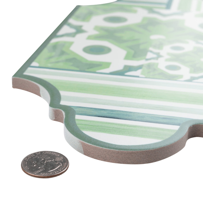 Merola Tile Royal Garden Provenzal 6" x 13" Porcelain Patterned Wall ...