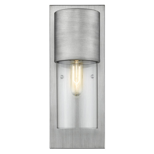 Nickel Outdoor Wall Lighting You'll Love | Wayfair