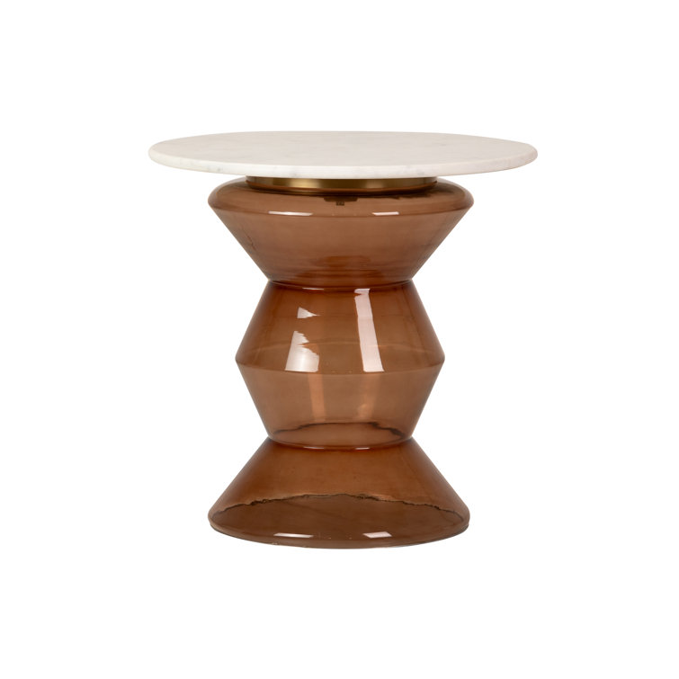Ethan Chloe Marble Glass Side Table | Wayfair.co.uk