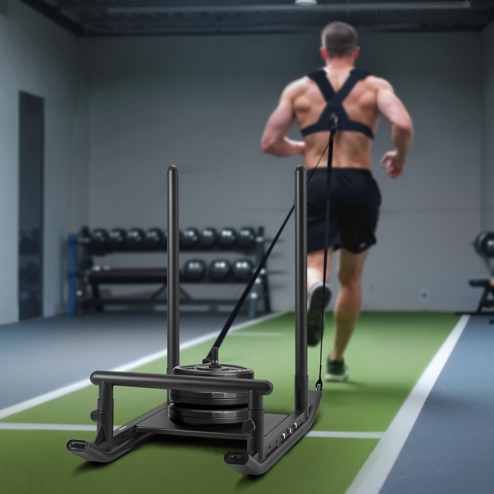 VEVOR Weight Power Pull Push Sled Workout Fitness Strength Speed ...