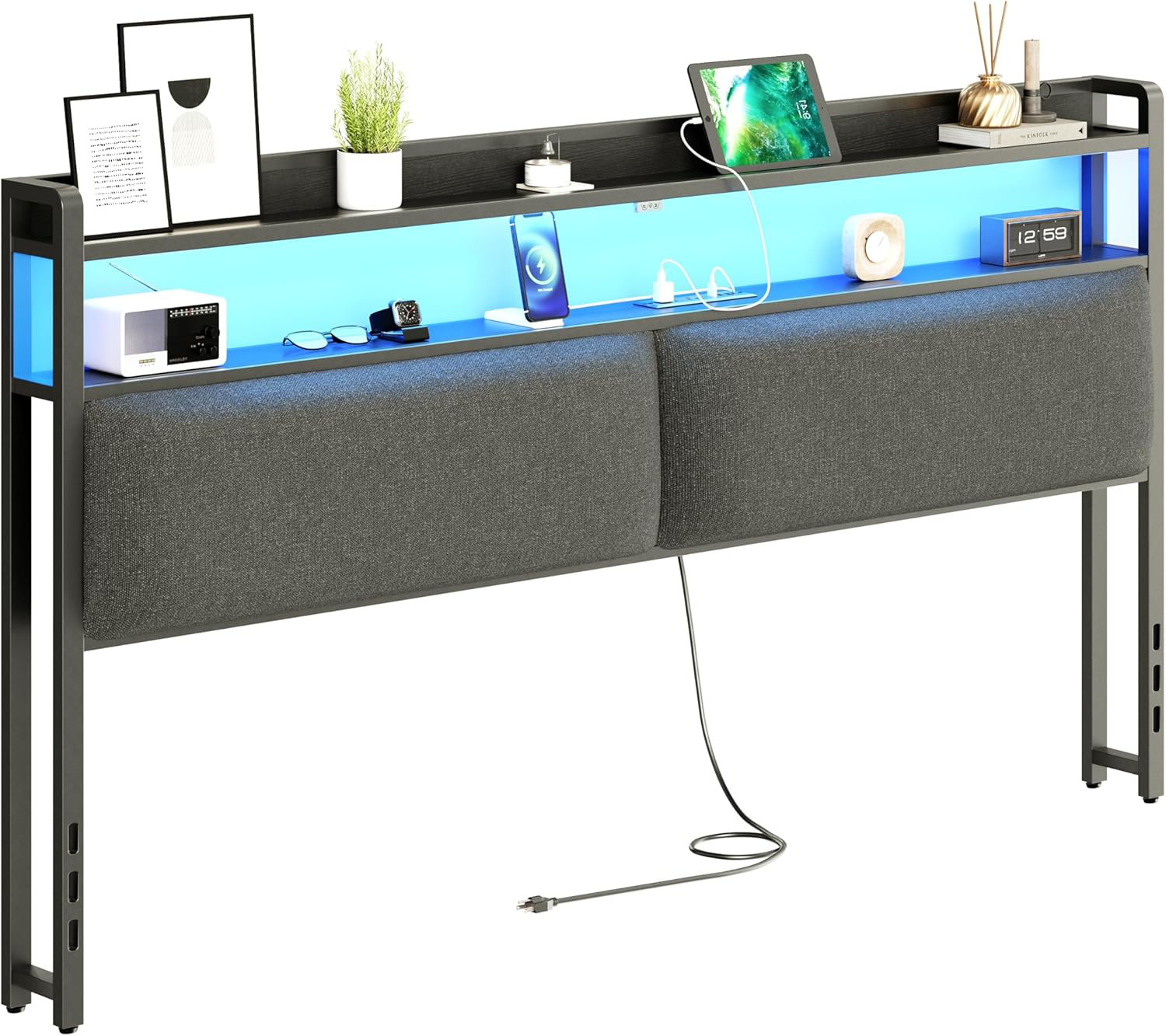Brayden Studio® Headboard For Bed Frame, Headboards With Outlets, USB ...