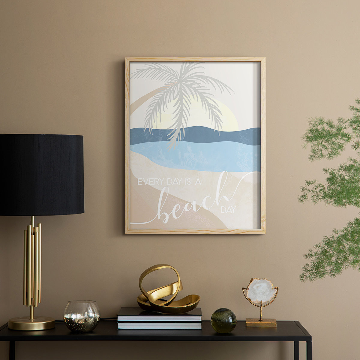 Highland Dunes Beach Day Framed Print - Solid Wood | Wayfair
