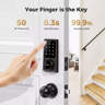 suming Keyless Smart Door Lock Anti-Peep Password Keypad Bluetooth ...