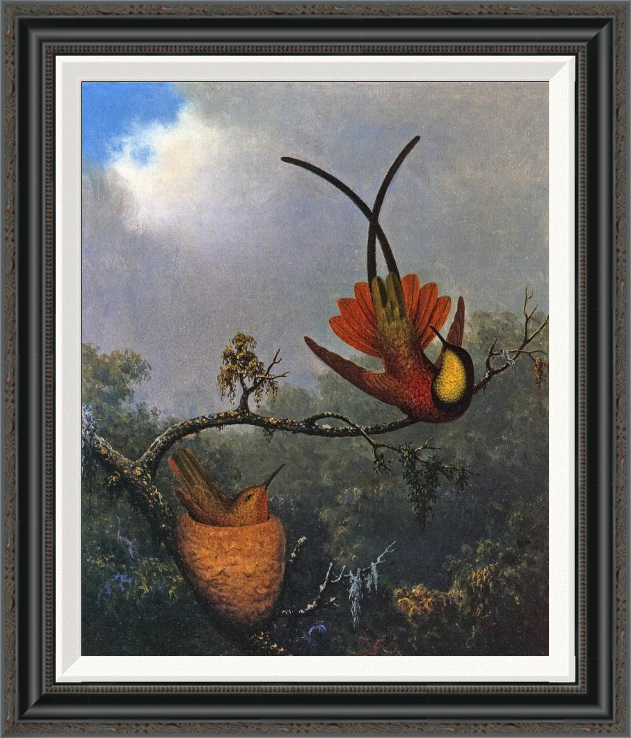 Global Gallery 'Crimson Topaz' by Martin Johnson Heade Framed Painting ...