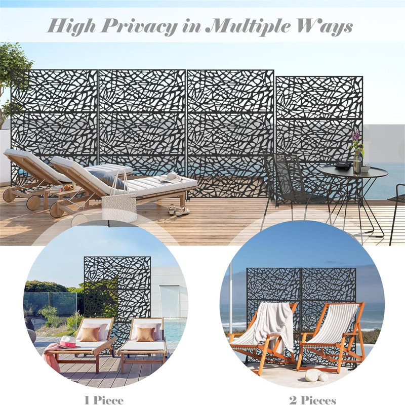Ivy Bronx Freestanding outdoor indoor privacy screen | Wayfair