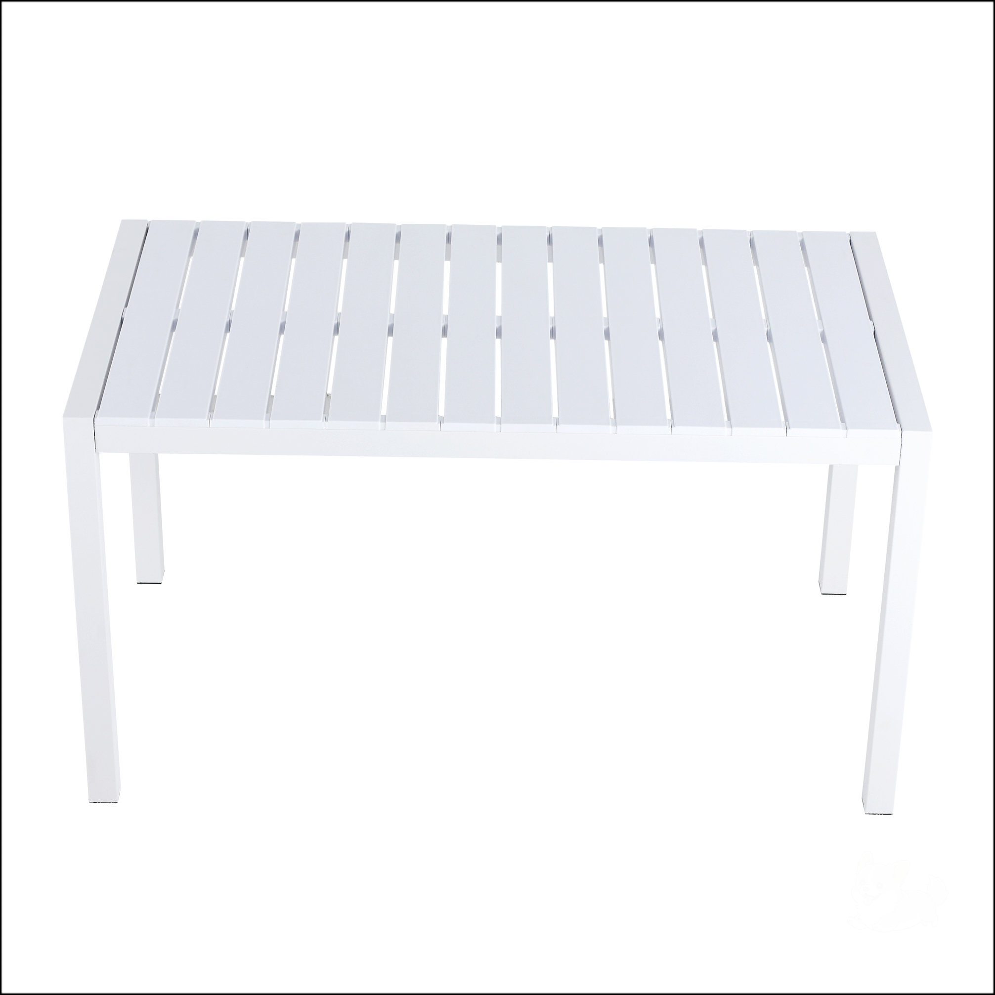 Ebern Designs 55 Inch White Modern Long Table | Wayfair