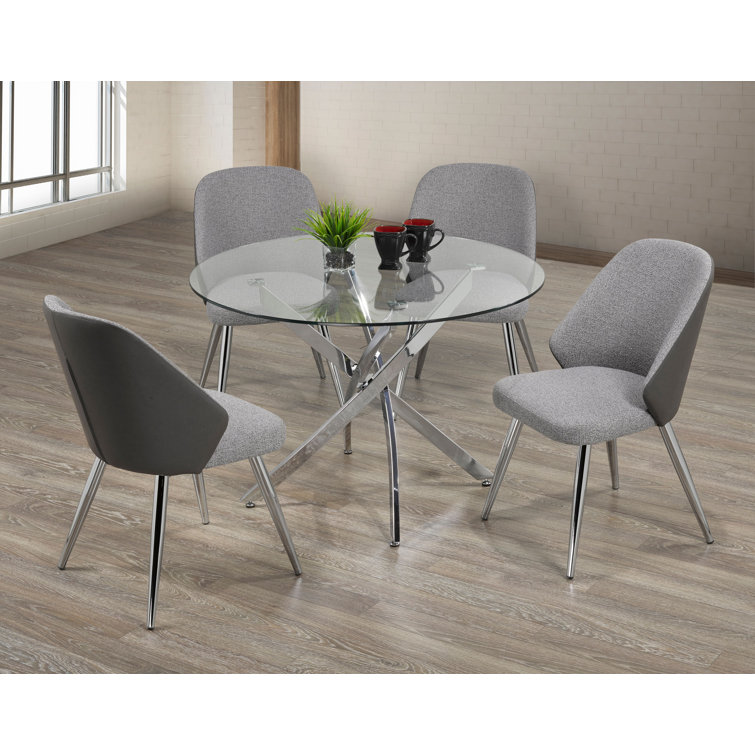 Orren Ellis Elita 5-Piece Dining Set, Grey - Wayfair Canada