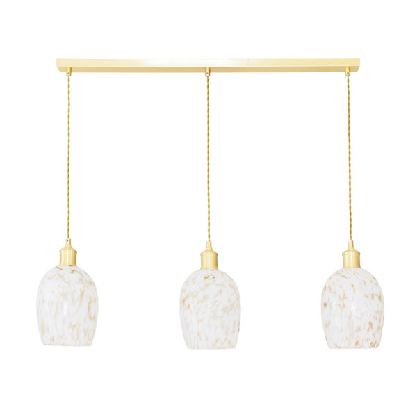 Fairmont Park India Confetti Glass Shade 3 Drop Diner Ceiling Pendant ...