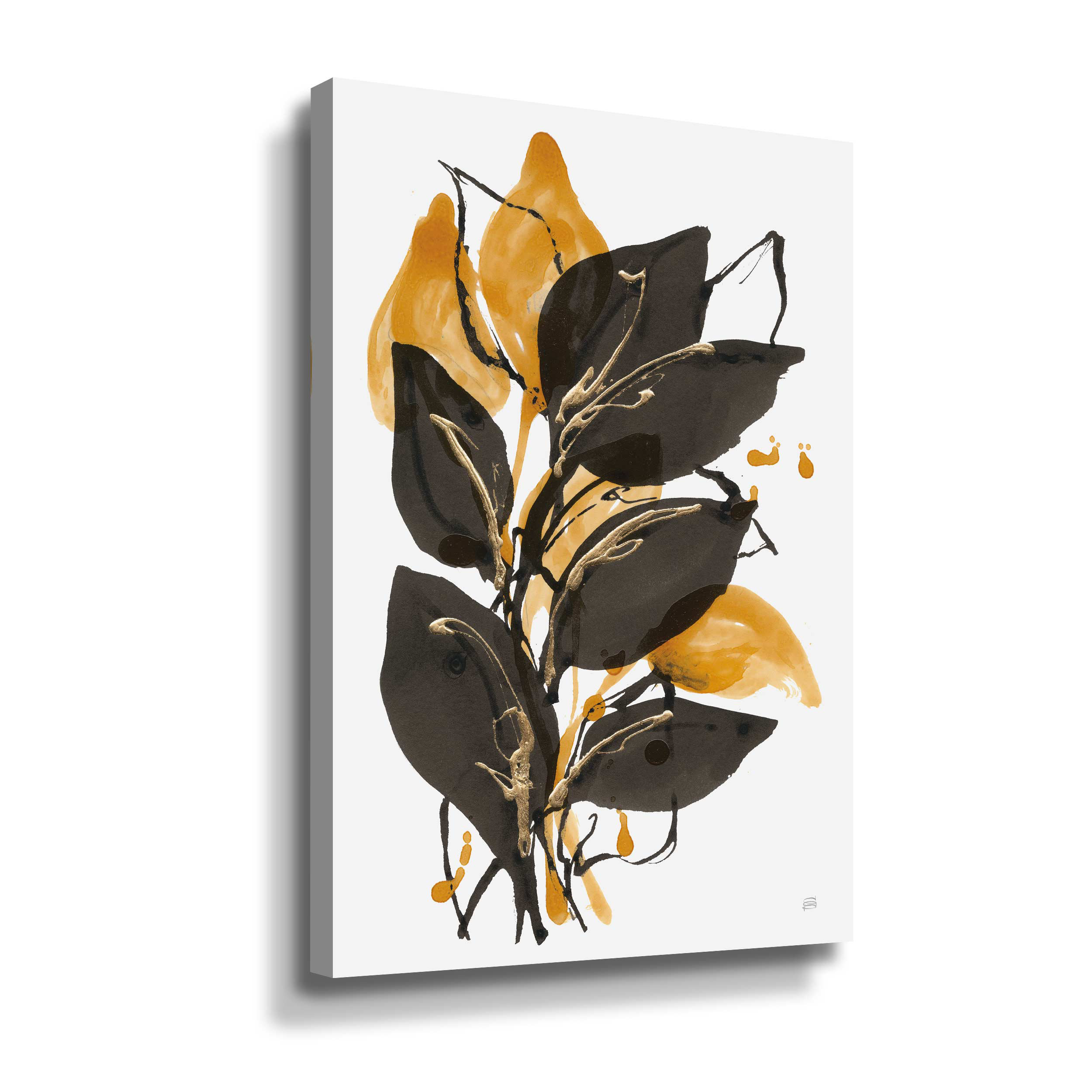 Winston Porter Amber Black And Gold I - Painting on Canvas - Wayfair Canada