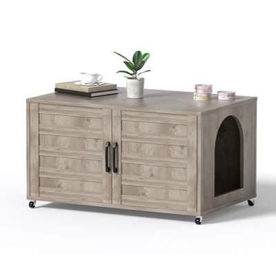 Tucker Murphy Pet™ 47.2" Litter Box Enclosure For 2 Cats, Hidden Litter ...