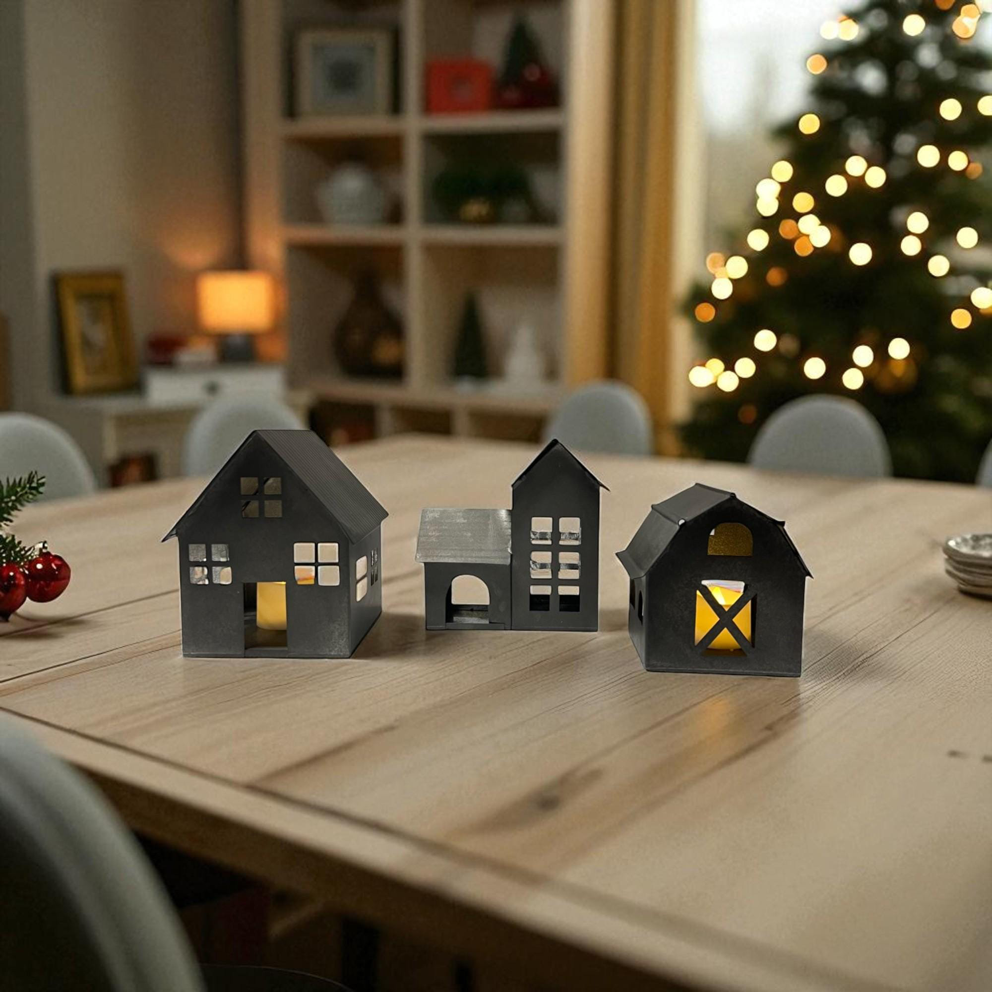 The Holiday Aisle® Galvanized Barn Christmas Luminary | Wayfair