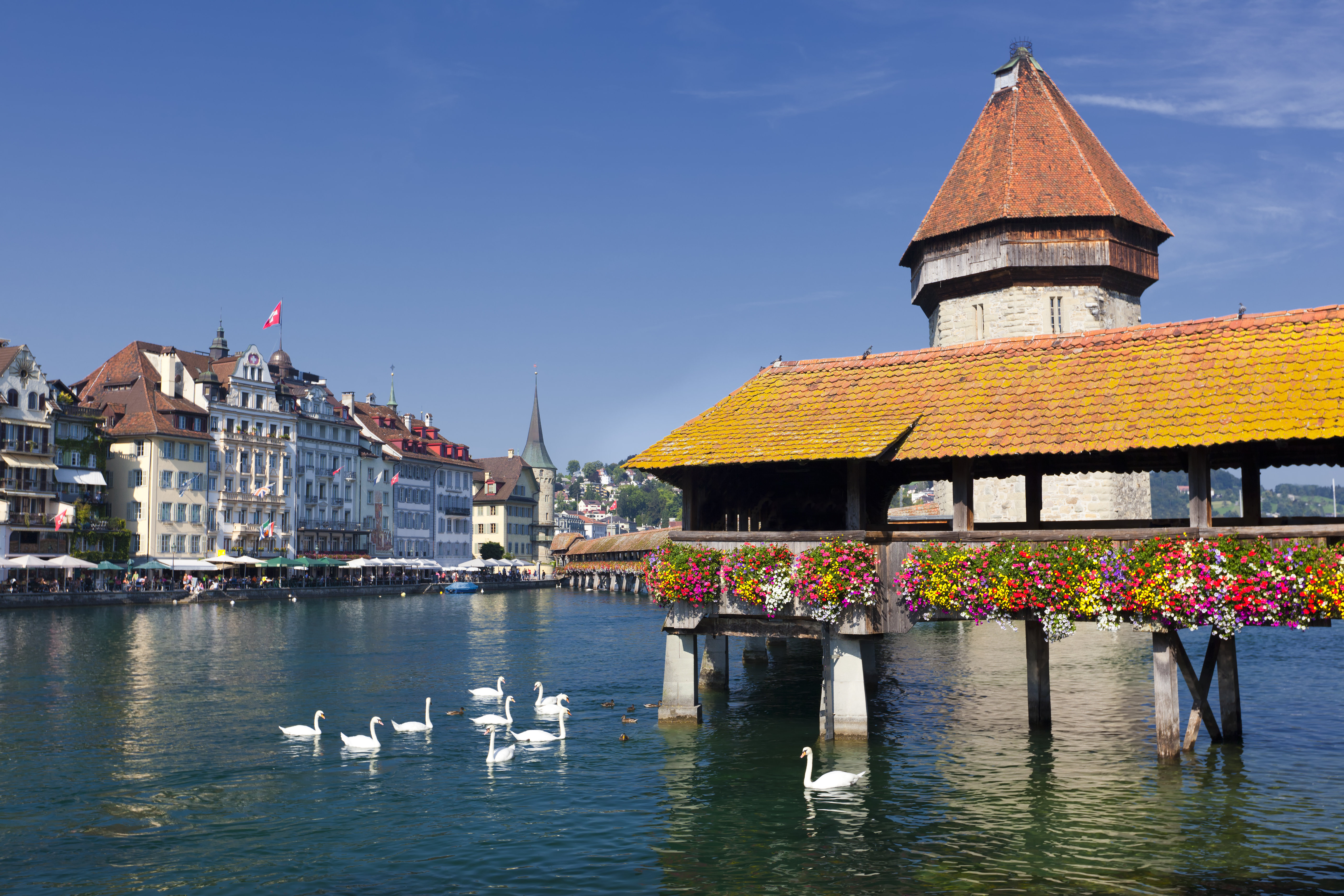17 Stories Lucerne Chapel Bridge by Torichter - Wrapped Canvas ...