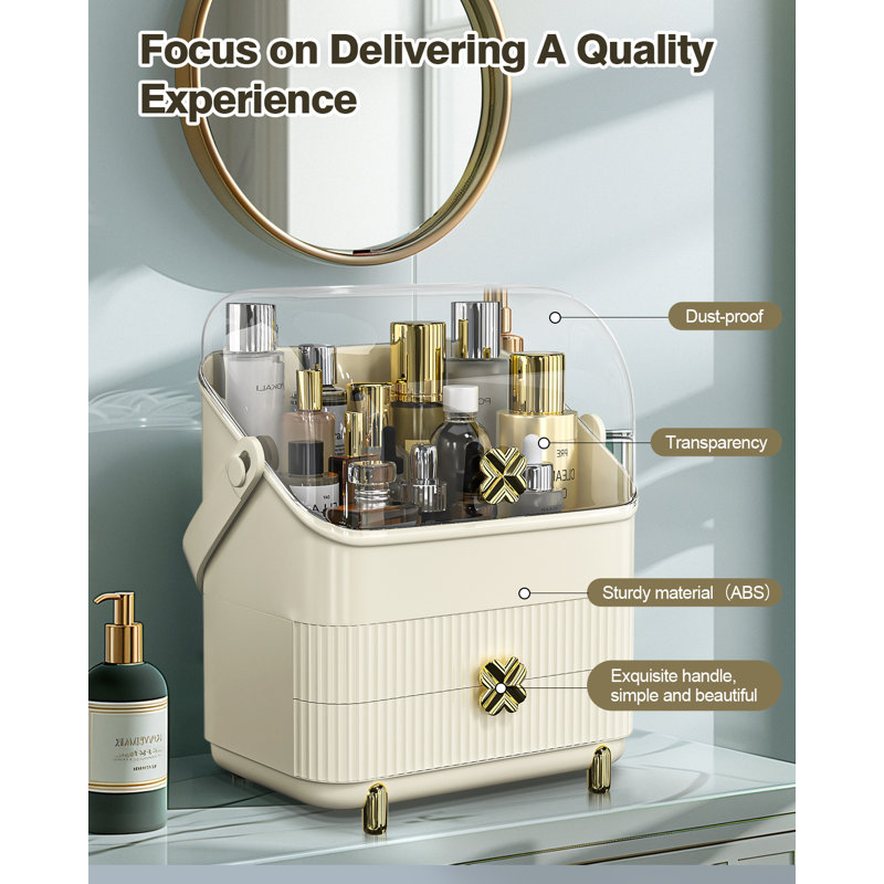 Mercer41 Makeup Storage Organizer Cosmetics Display Case with 2-Layer ...