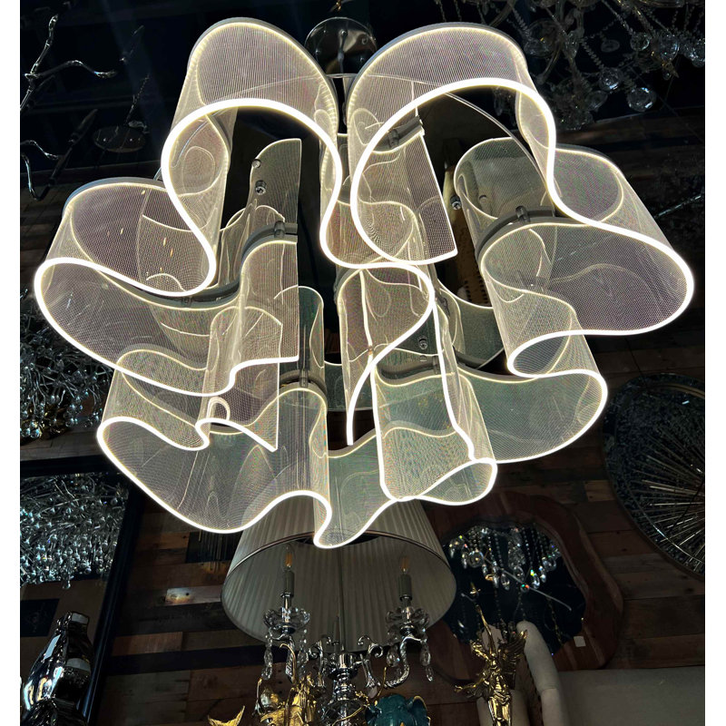 Orren Ellis Delshon Led Chrome Luxury Lighting Chandelier Pendant Light ...