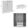 Latitude Run® 63''W Wardrobe With Mirror And Hanging Poles | Wayfair