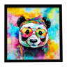 Caroline's Treasures Hippie Animal Panda Framed Metal Print | Wayfair