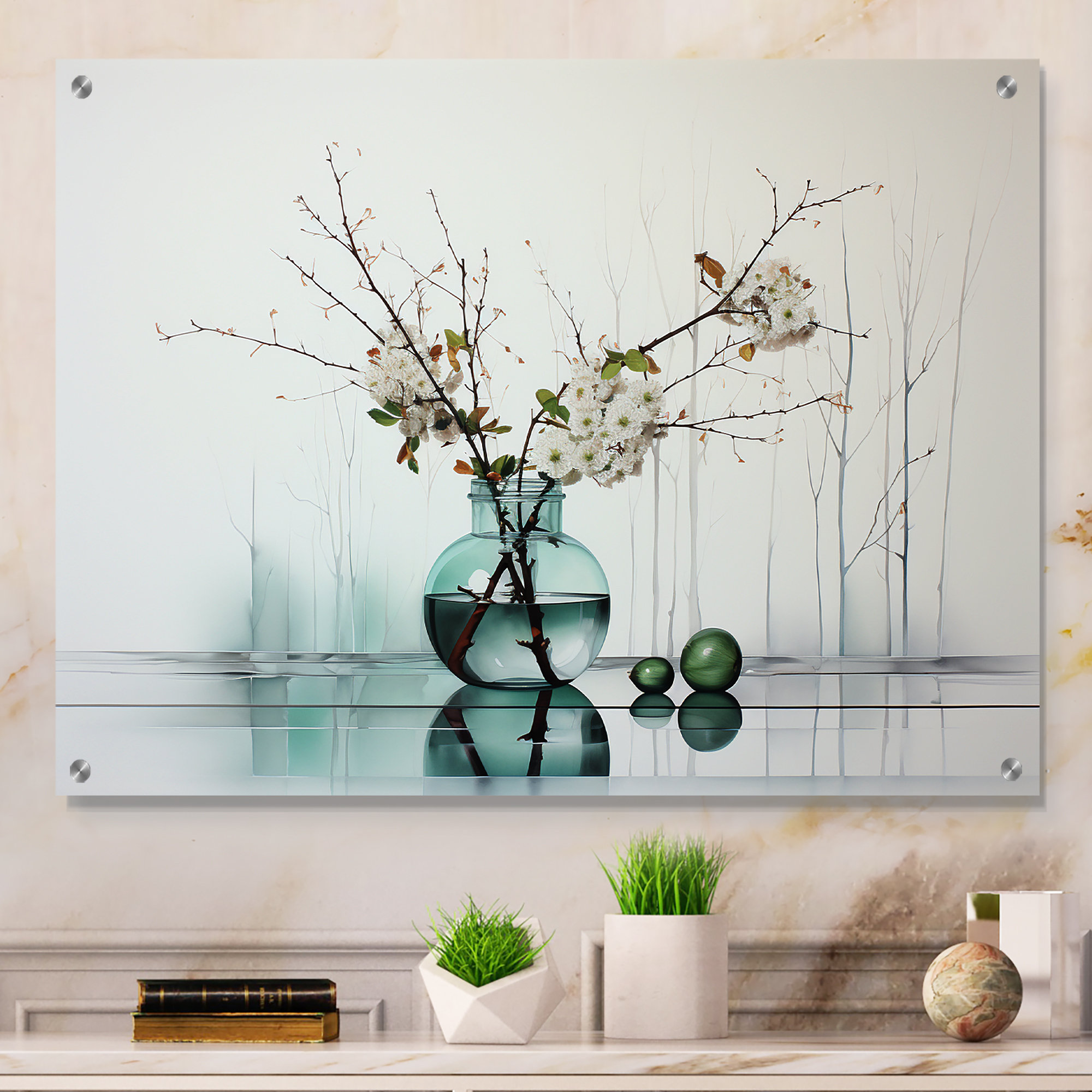 Latitude Run® Reflections And Simplicity Vase II - Abstract Still Lifes ...