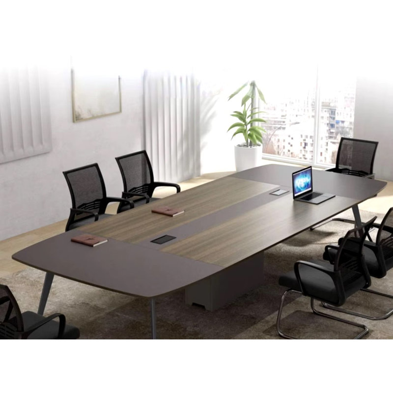 Corrigan Studio® Modern Ebony Conference Table & Chair Set | Wayfair