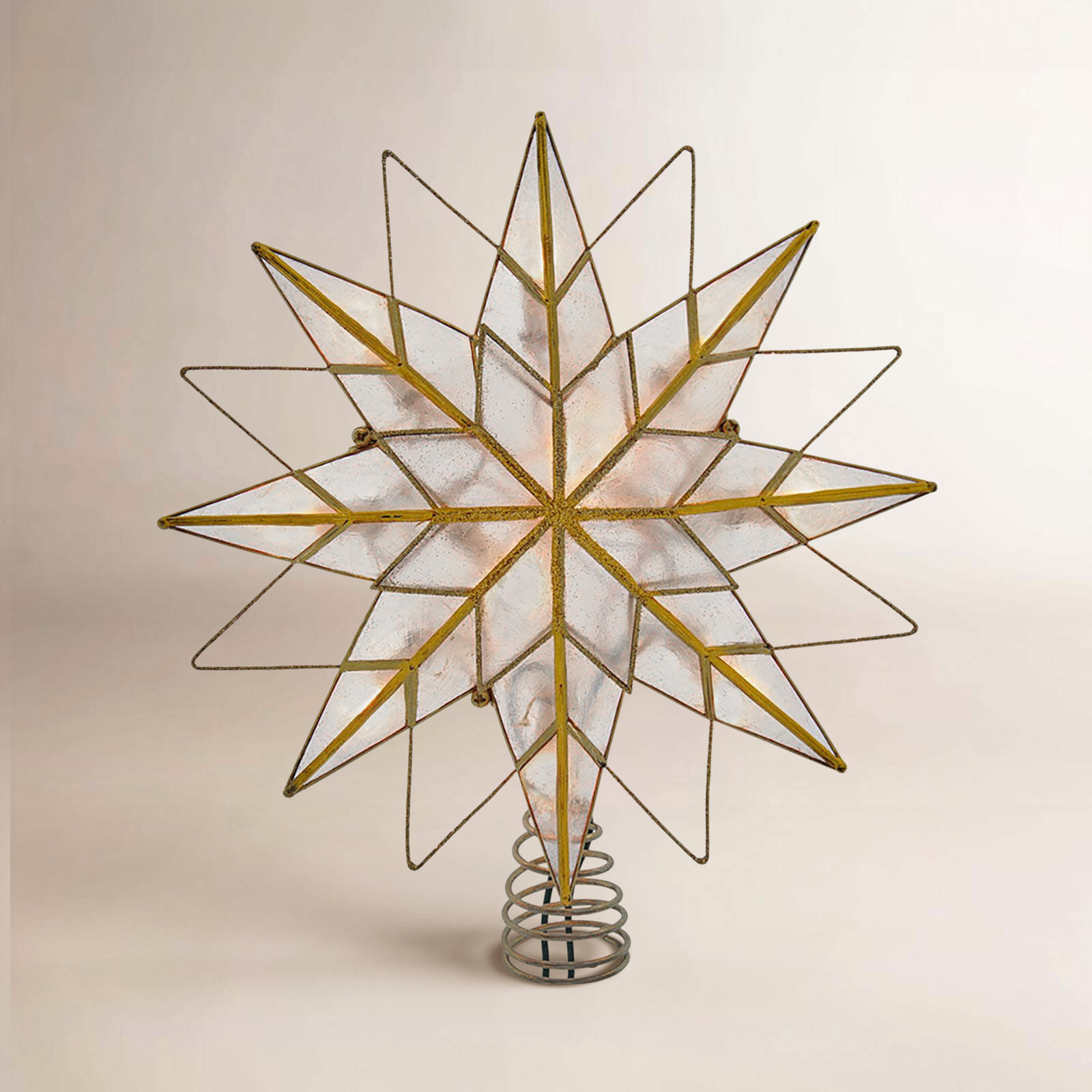 Kurt Adler Capiz Star Tree Topper & Reviews | Birch Lane