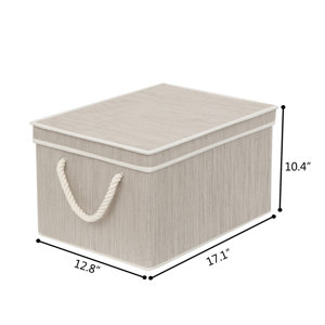 Breakwater Bay 3 Piece Fabric Box Set with Lids and Handles & Reviews ...