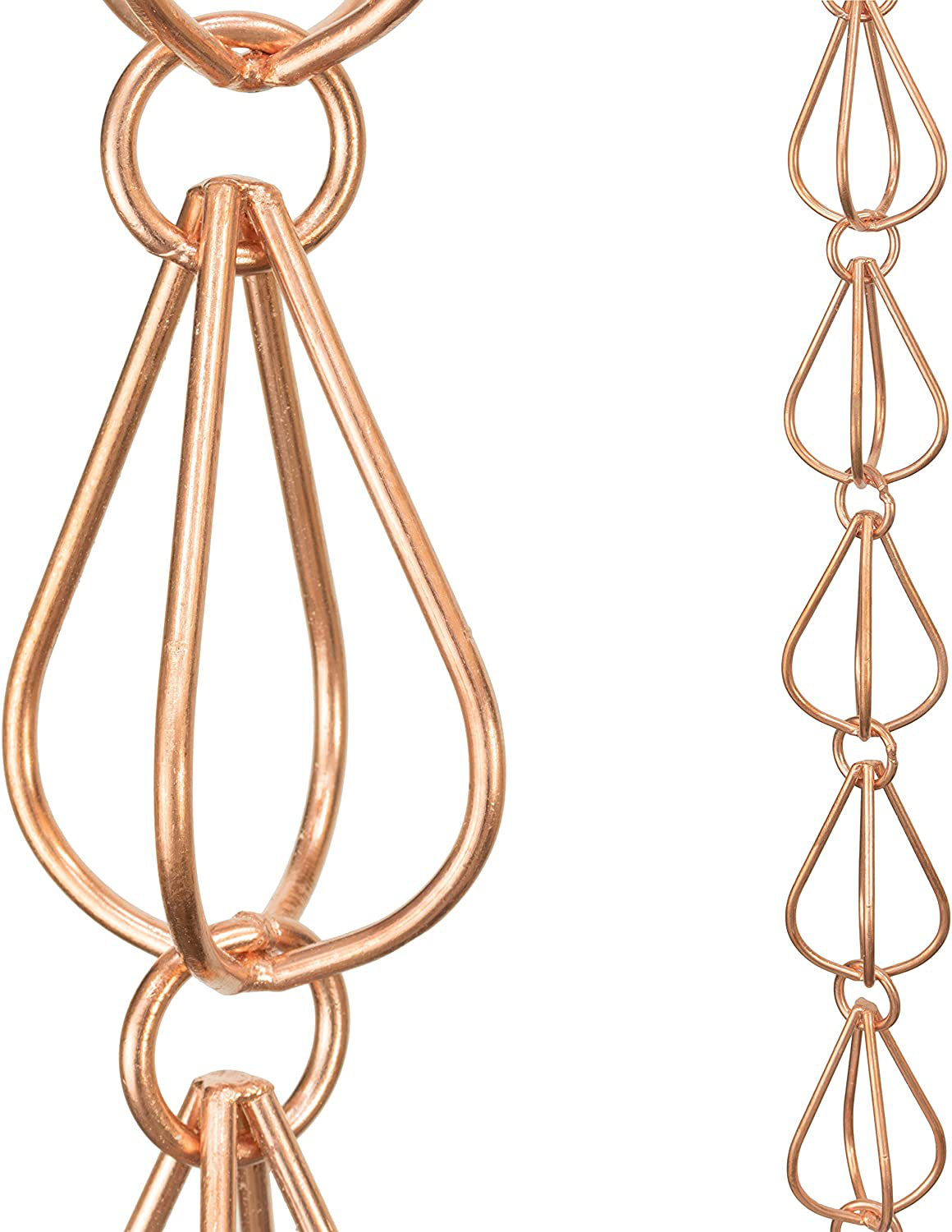 Monarch Rain Chains Pure Copper Teardrop Rain Chain Replacement ...