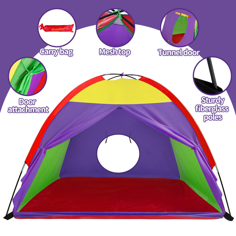 Alvantor 58'' W x 58'' D Indoor / Outdoor Polyester Play Tent & Reviews ...