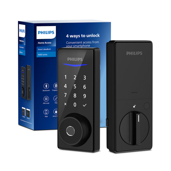 Philips Wifi Smart Door Lock Deadbolt with Fingerprint and Touchscreen ...