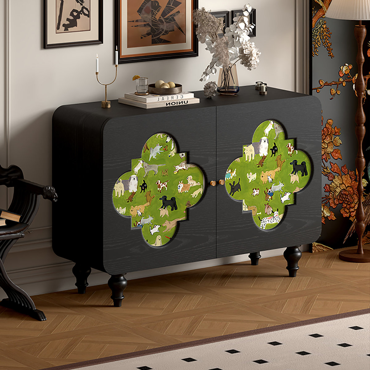 HomeLuxea Simple Nordic art decor storage cabinet | Wayfair