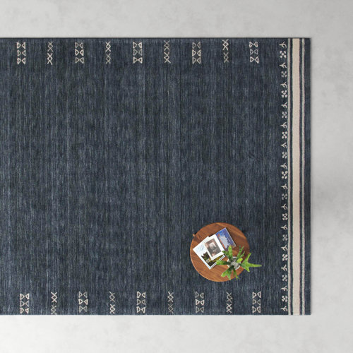 AllModern Santiago Handmade Wool Charcoal Rug & Reviews | Wayfair