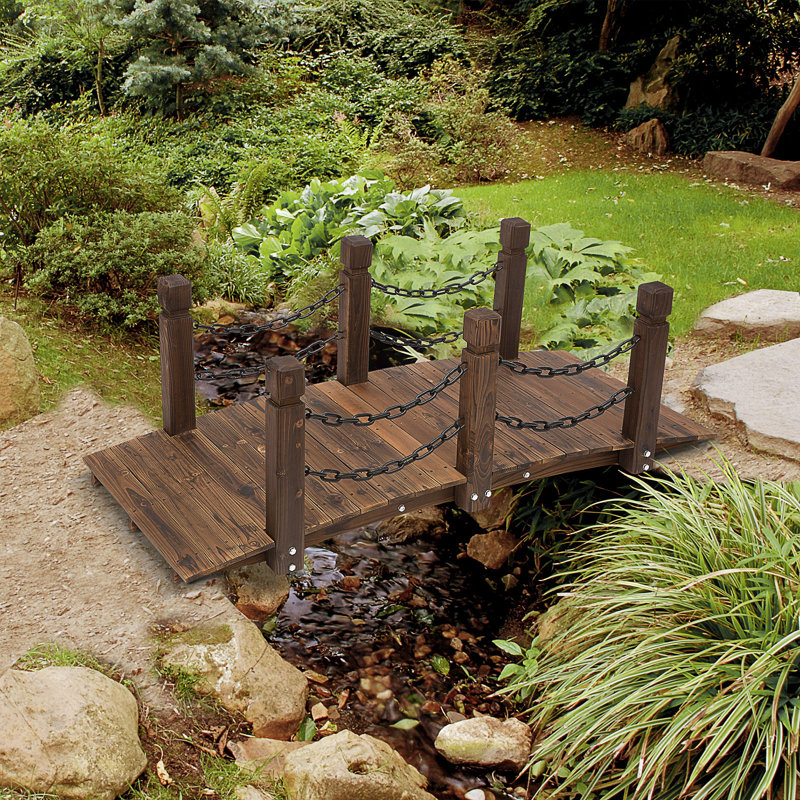 Outsunny Wooden Garden Bridge & Reviews | Wayfair