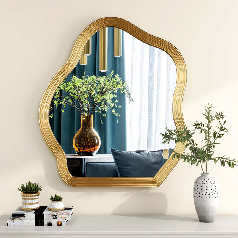 House of Hampton® Hilberto Asymmetrical Cloud Shaped Wall Mirror ...