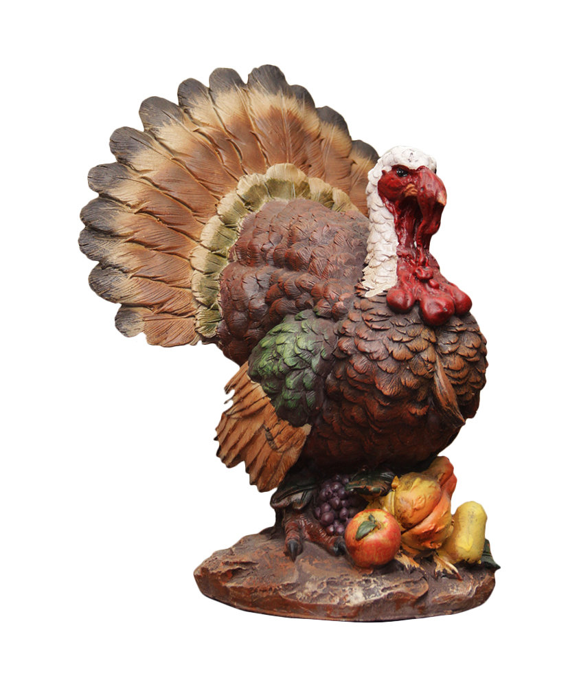 The Holiday Aisle® 10" Brown and Red Autumn Thanksgiving Turkey ...