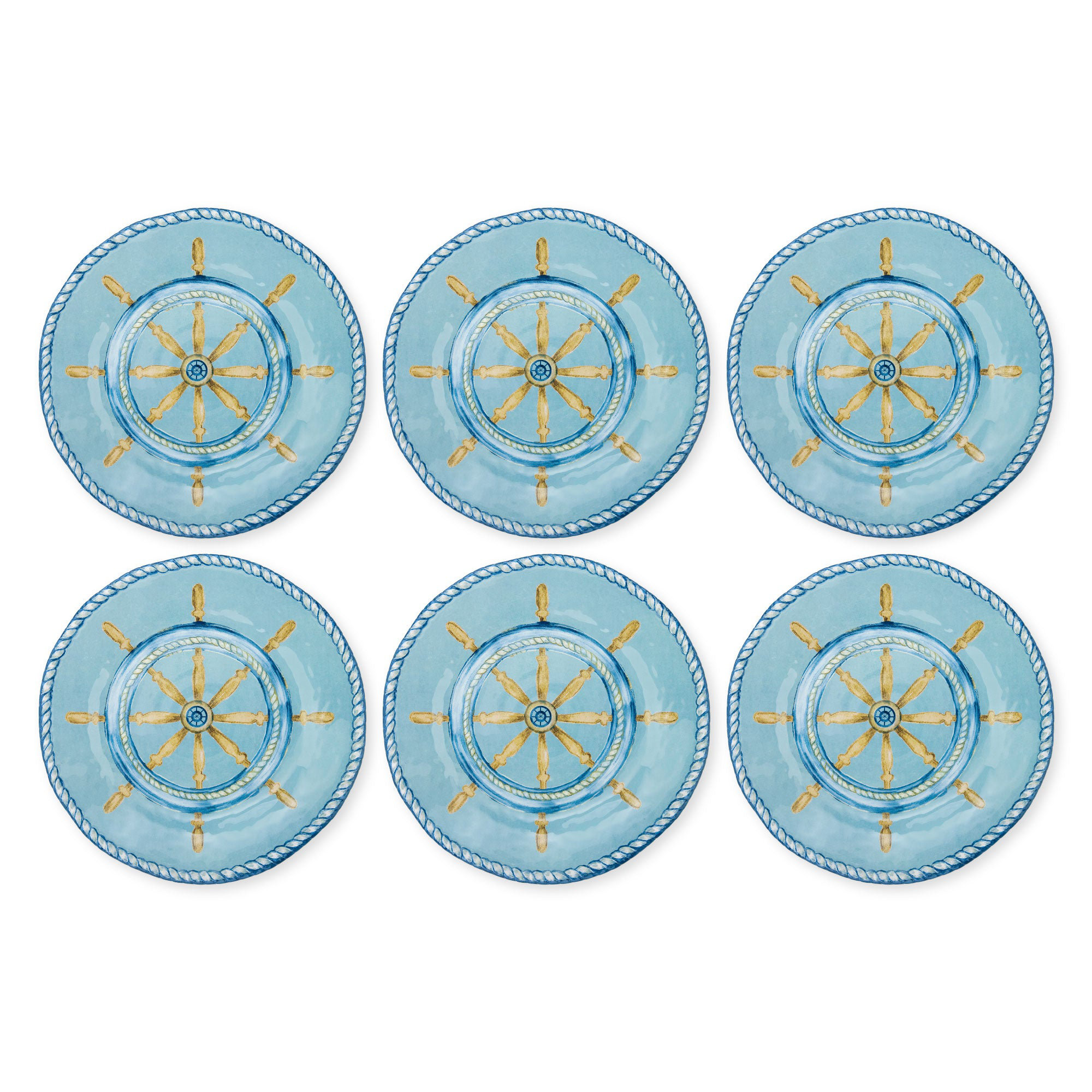 Longshore Tides 6-Piece Sail Away 11" Melamine Plate | Wayfair