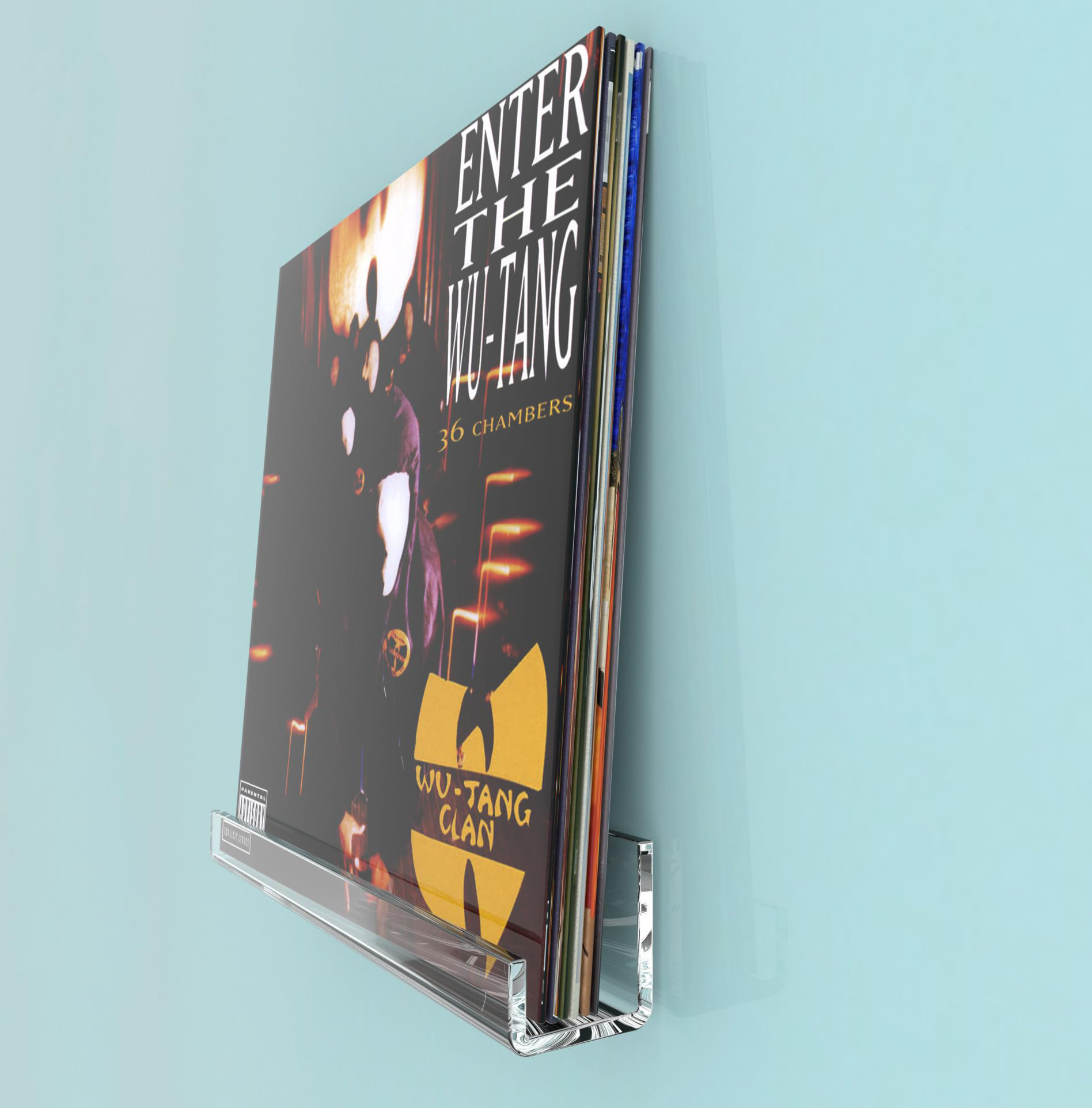 Corrigan Studio® Vinyl Record Shelves Wall Mount, Clear Acrylic Album ...