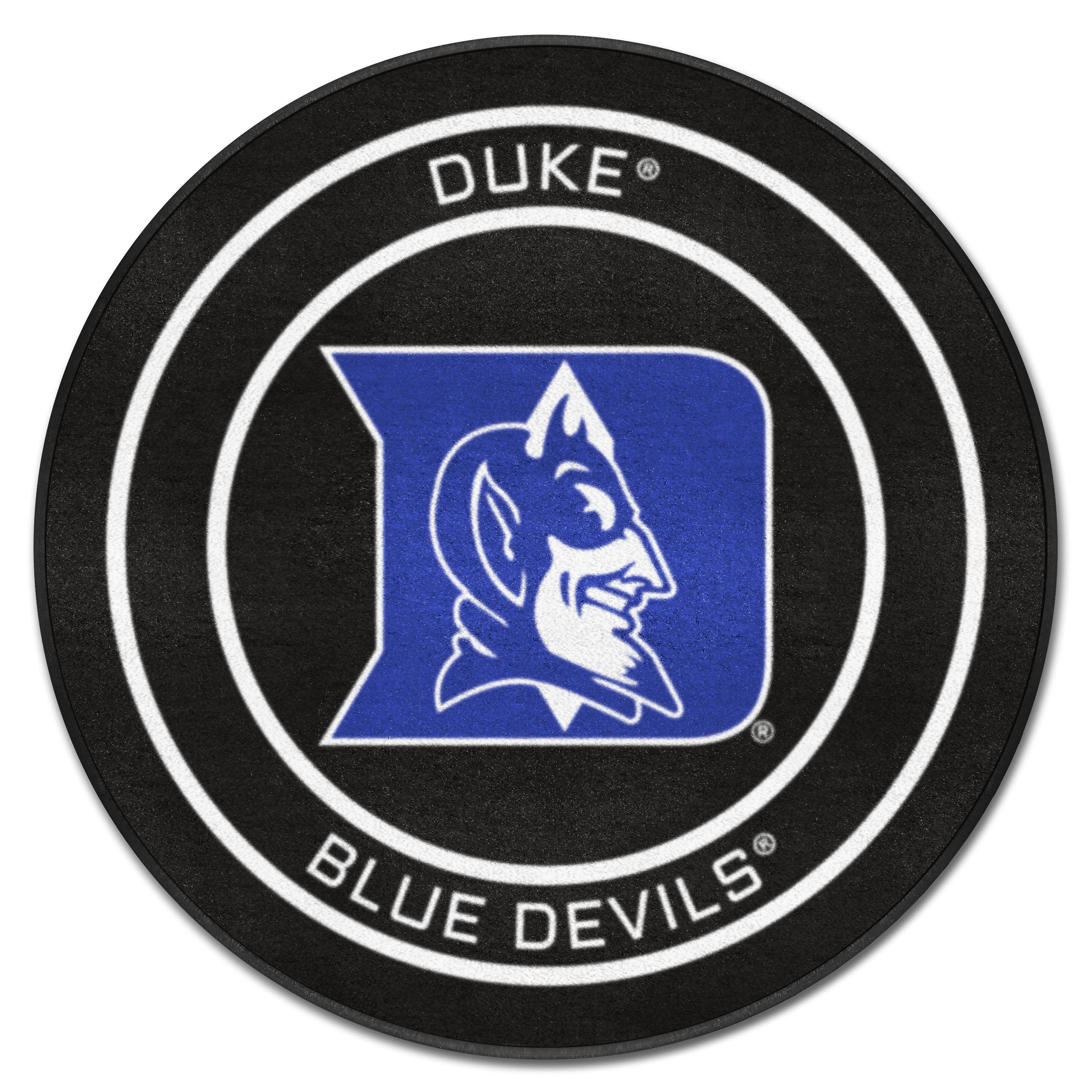 FANMATS Duke_Duke Hockey Puck Rug - 27In. Diameter | Wayfair