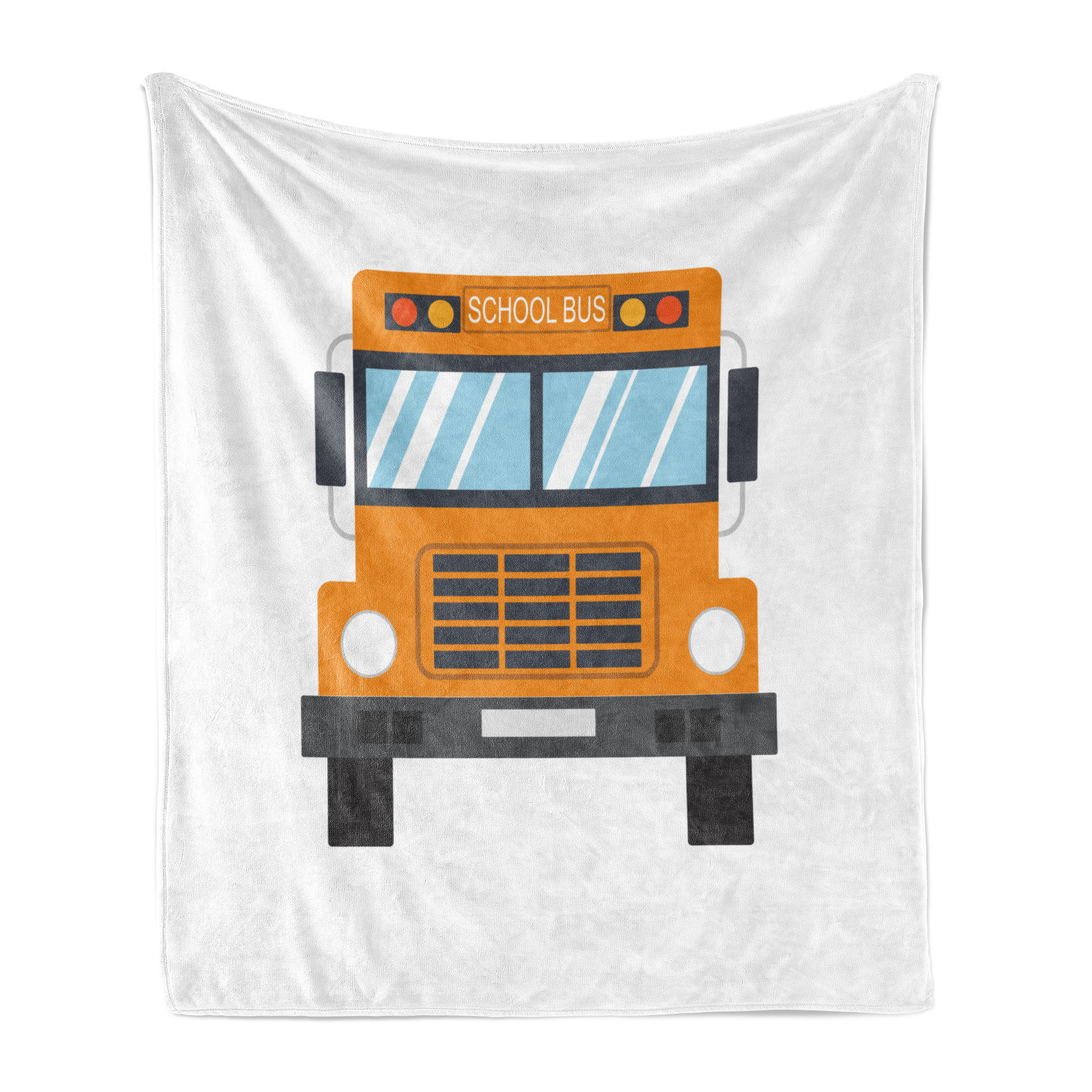 Ambesonne Bus Fleece Throw Blanket Academic Life Caricature | Wayfair