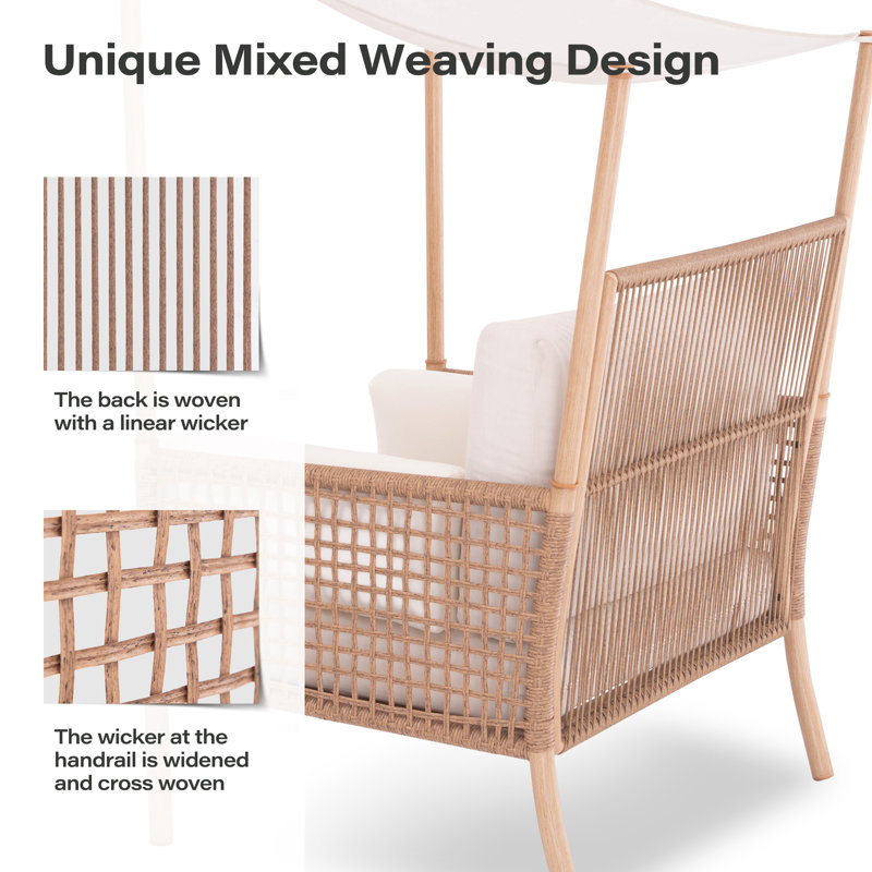 Bayou Breeze Basri Wicker Outdoor Lounge Chair & Reviews | Wayfair