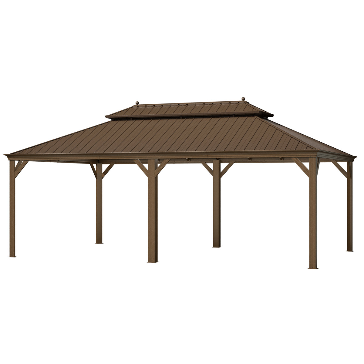 EROMMY 22 Ft. W x 14 Ft. D Carport Galvanized Steel Portable Garage ...
