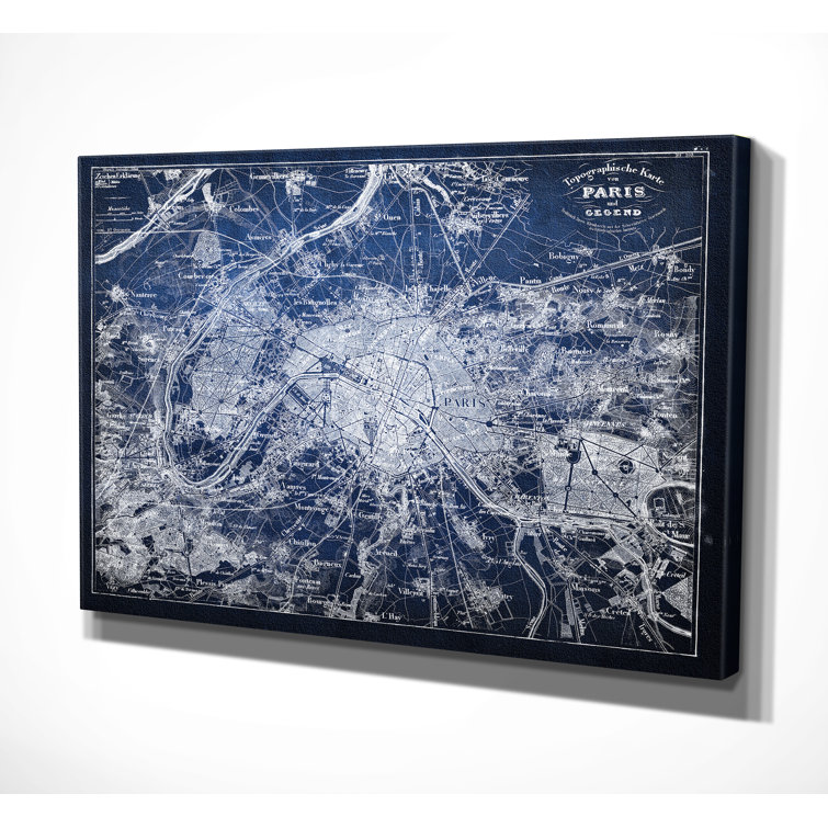 WexfordHome Paris Sketch Map On Canvas Print - Wayfair Canada