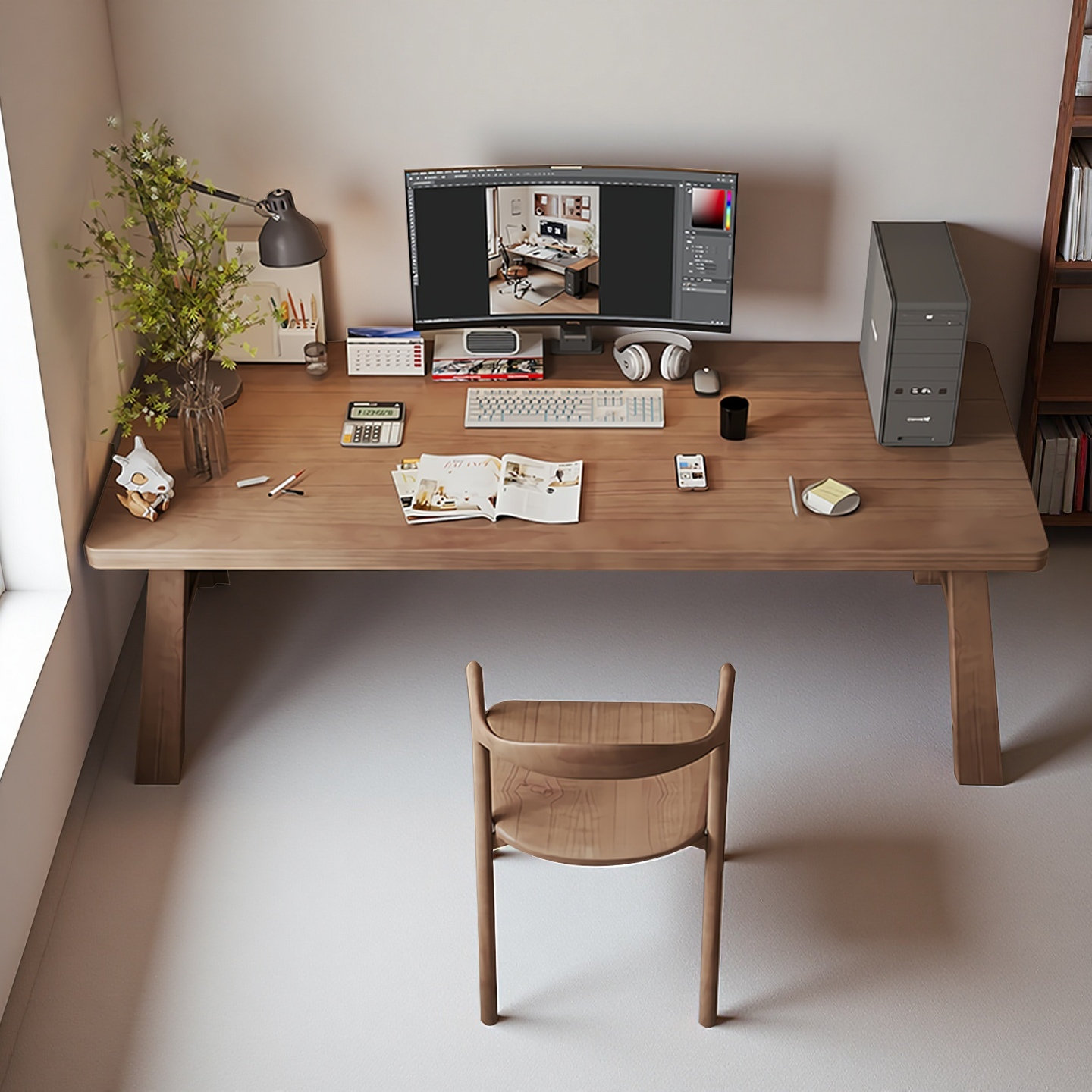 One Allium Way® High - Quality Solid Pine Desk with Storage - Wayfair ...