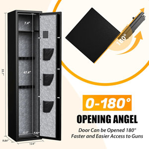 LIZEVINC 3-5 Gun Safes, Rifle Safe Long Gun Safe for Home, Quick & Easy ...
