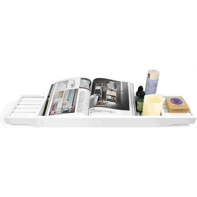 Rebrilliant Lamarkus Freestanding Bamboo Bath Caddy | Wayfair