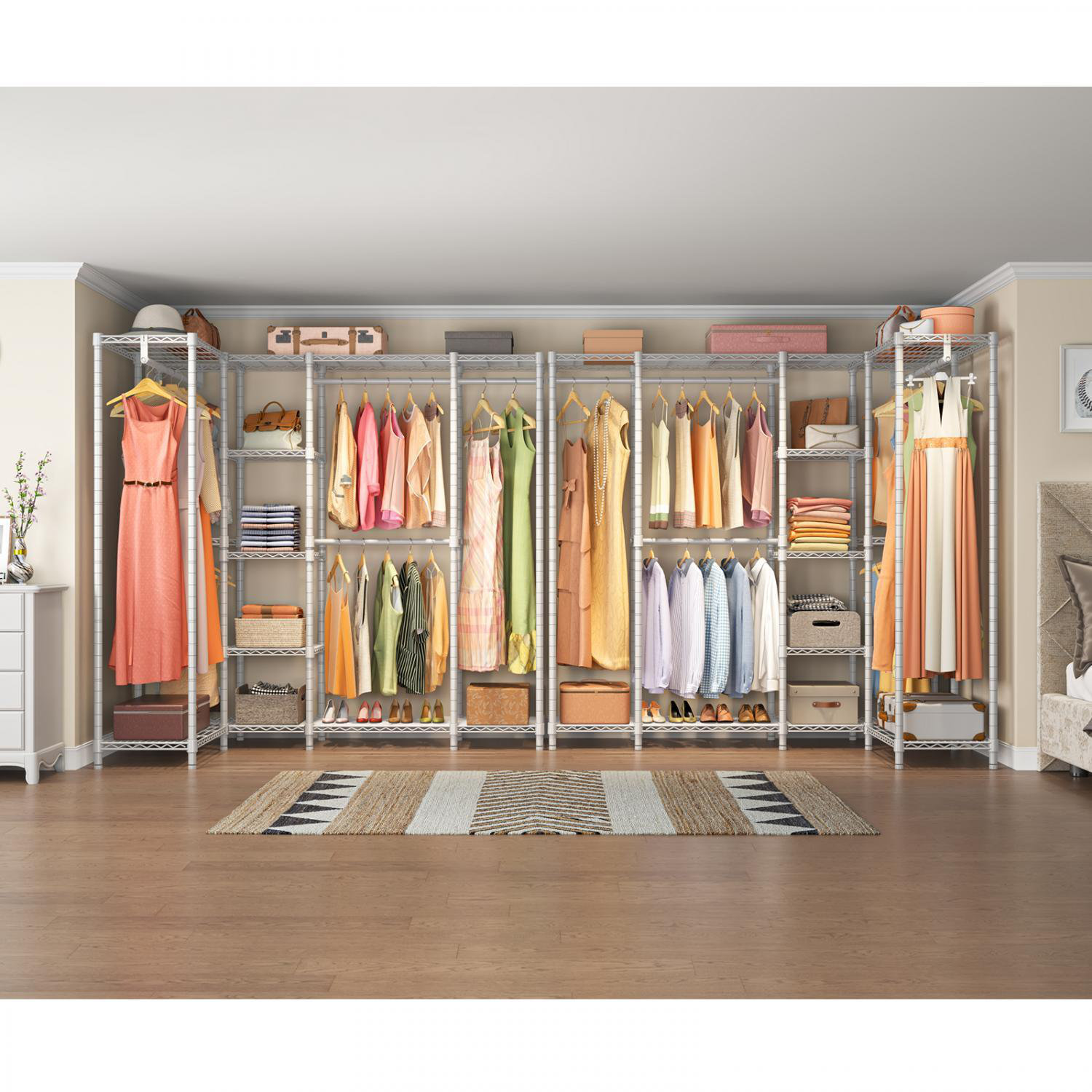 VIPEK 67.5" W Multi-Function L Shaped Freestanding Clothes Rack | Wayfair
