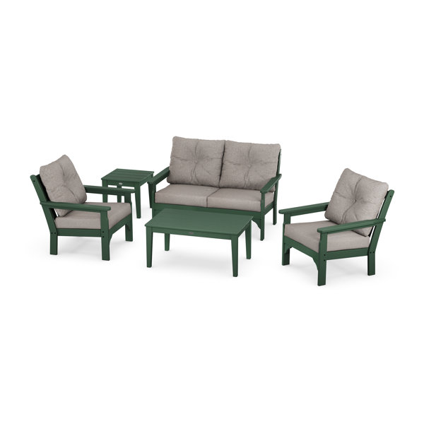POLYWOOD® Vineyard 5-Piece Deep Seating Set & Reviews | Wayfair