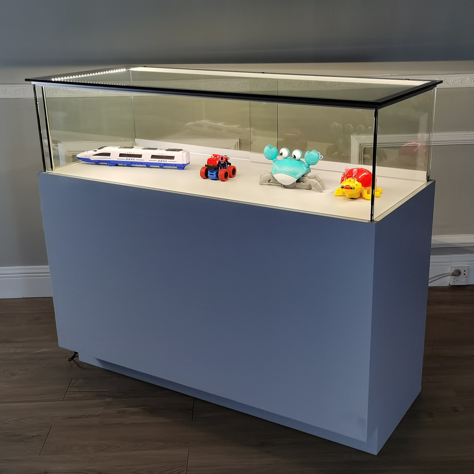 FixtureDisplays Glass Showcase 48 x 20 x 30" Display Case with LED ...