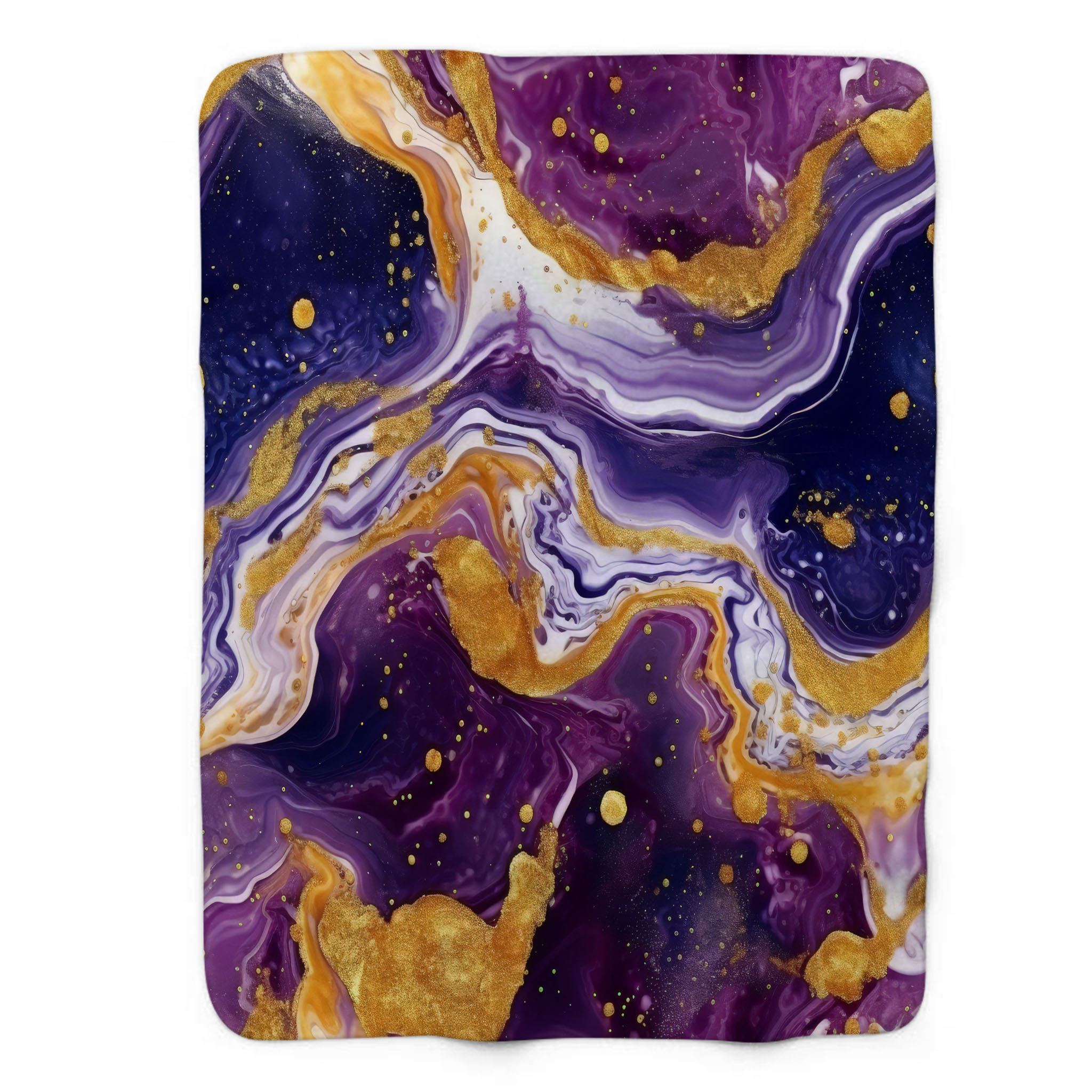 MentionedYou Sunlit Violet Veins - 1 Piece Premium Sherpa Blank Throw ...