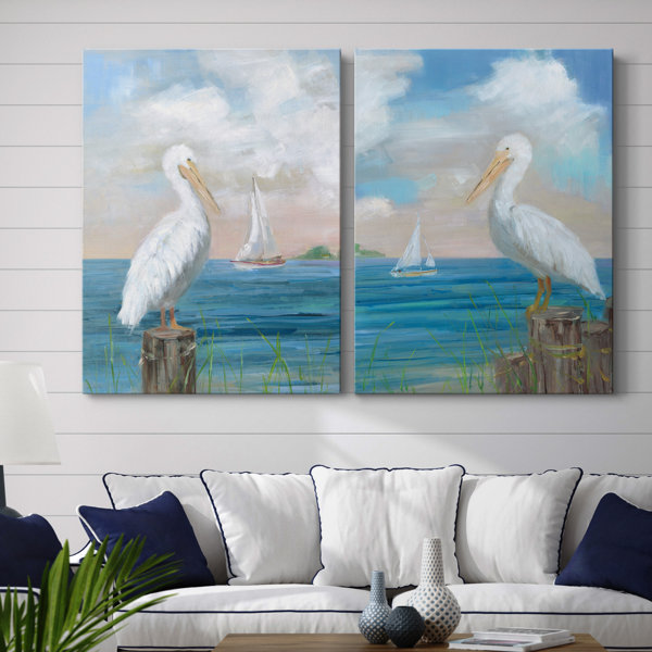 Highland Dunes Pelican View I Framed 2 Pieces Print & Reviews - Wayfair ...