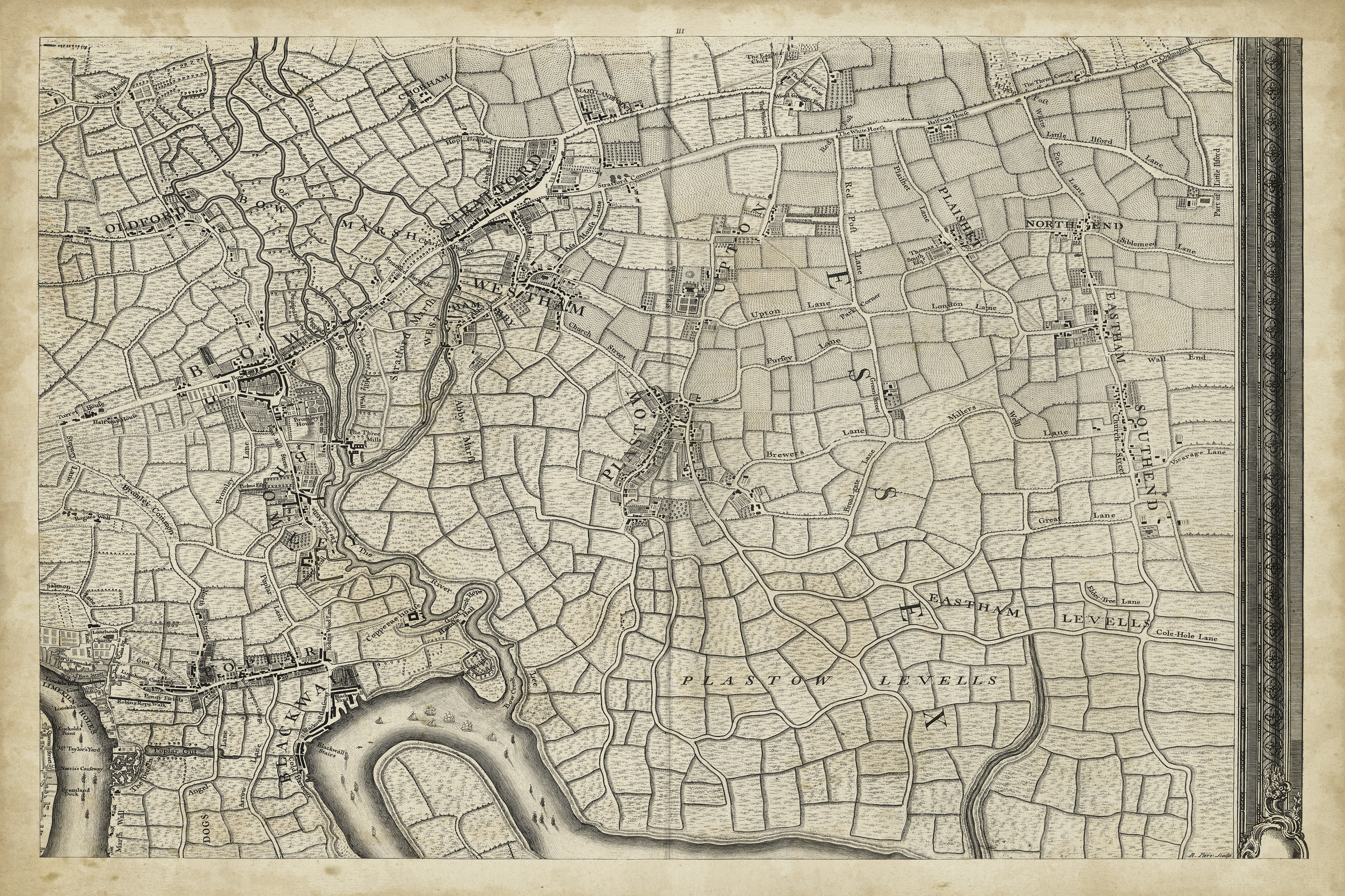 Longshore Tides Map of London Grid VIII - Wrapped Canvas Art Prints ...